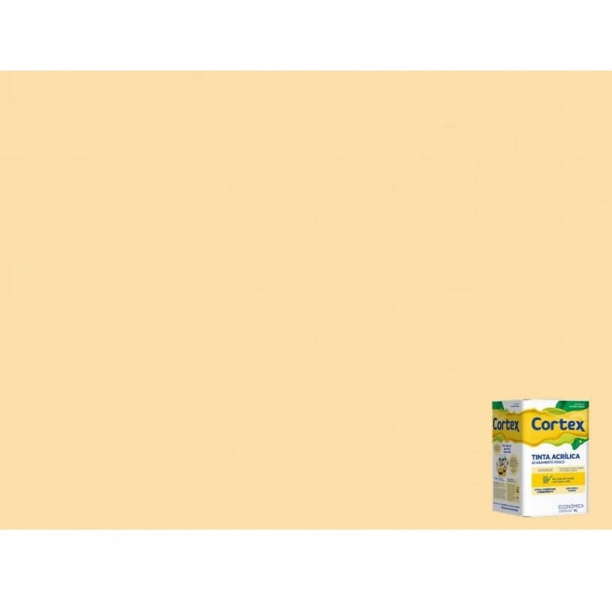 Tinta Acrílica Fosca Cortex Amarelo Vanilla 18L - Futura - Tintas - Tintas | Casa Combate